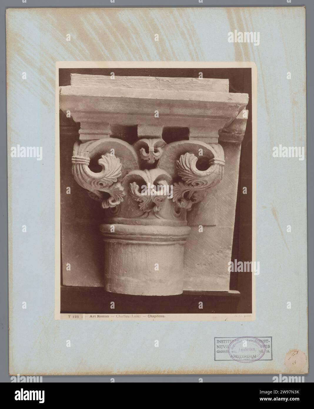 Capital with acanthus leaves, c. 1875 - c. 1900 photograph Paris ...