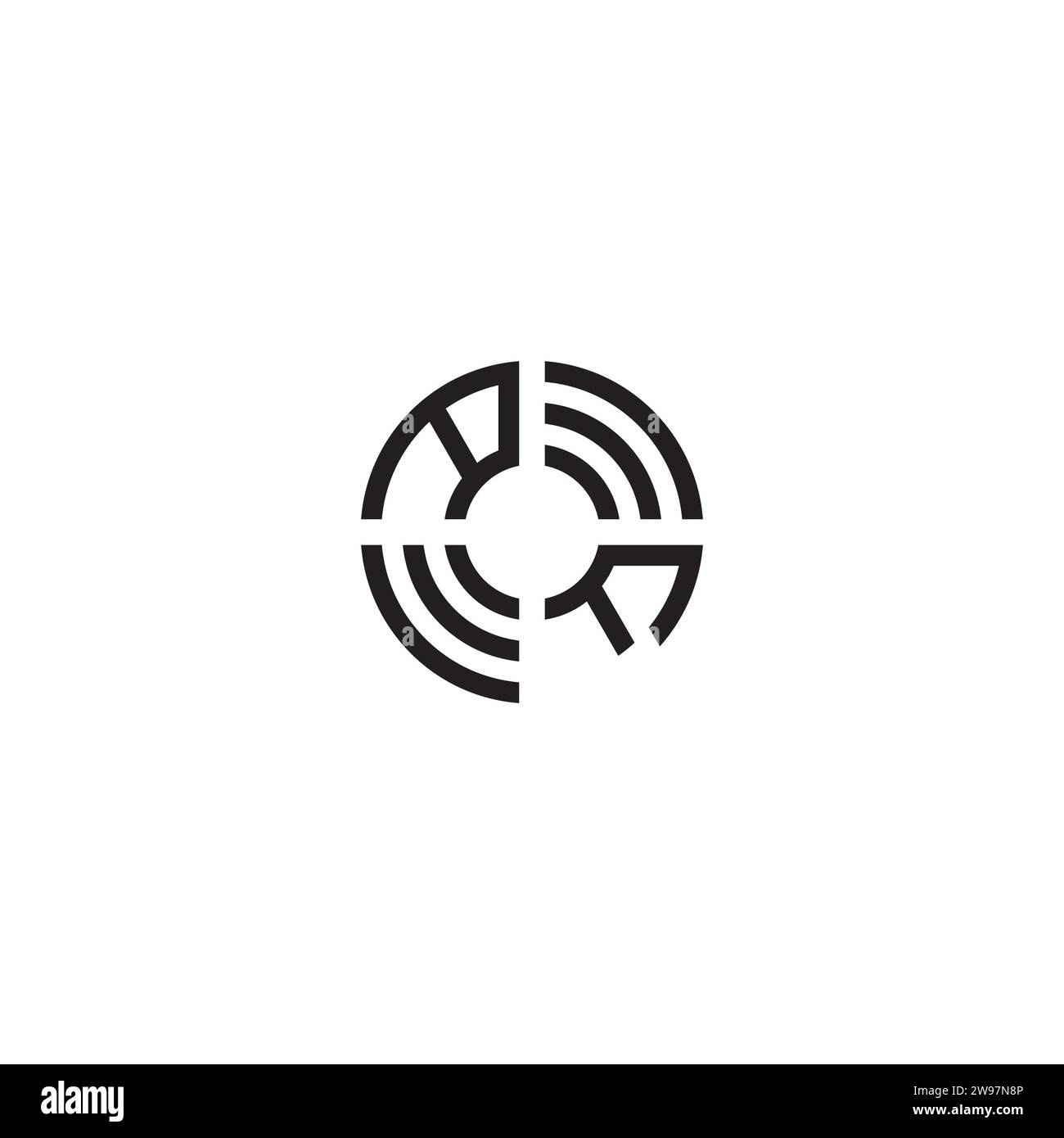 FA circle initial logo concept in high quality professional design that ...