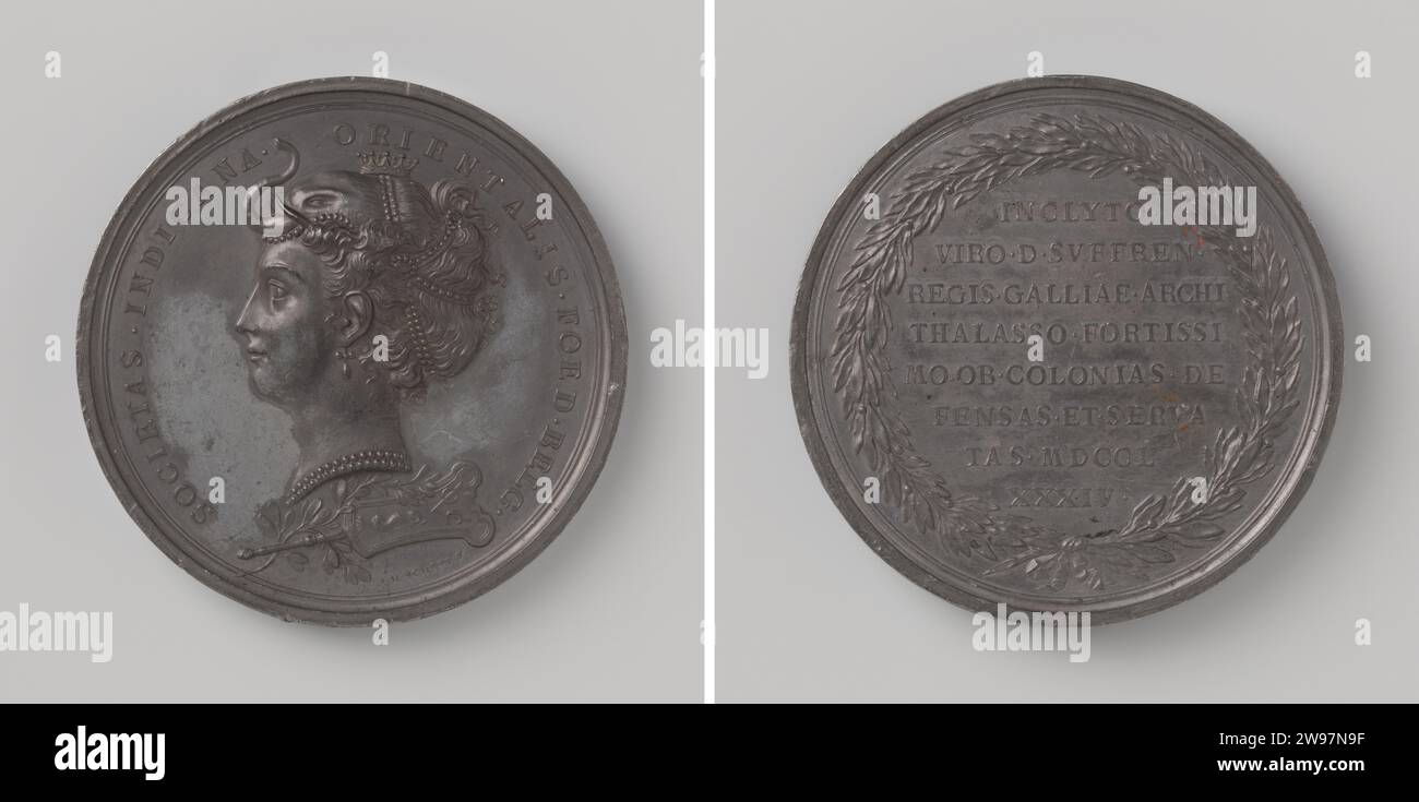 Tribute to the French vice-admiral De Suffren by the VOC, Johann ...