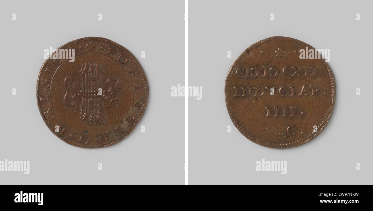 Calculation medal from Dordrecht on the power of the Netherlands 1612 ...