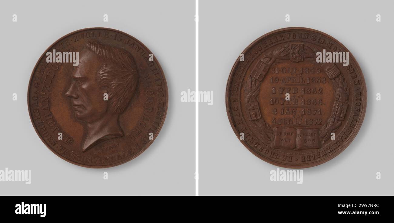 Death of Johan Rudolph Thorbecke 1872, Salomon de Vries, 1872 history ...