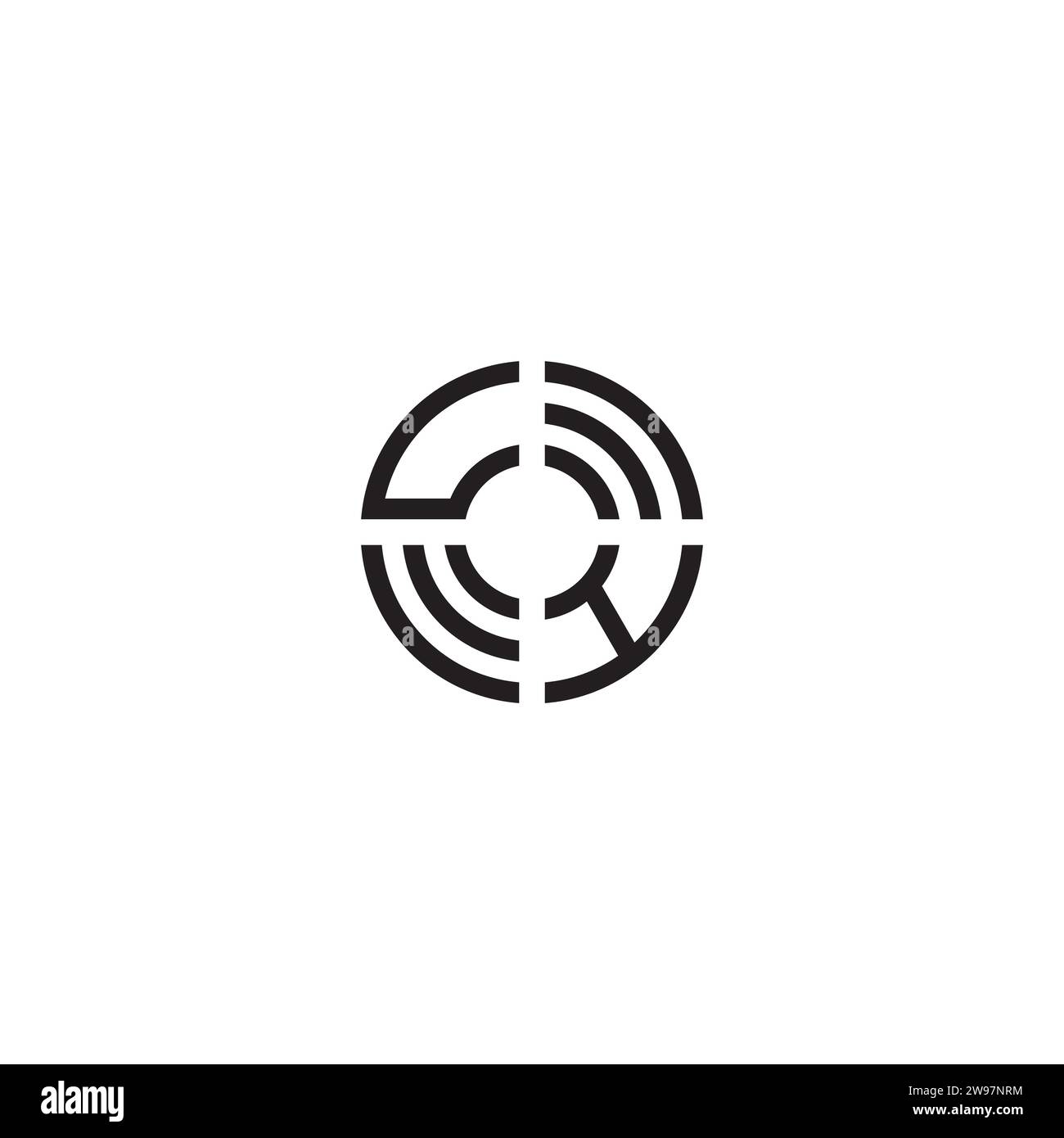 HU circle initial logo concept in high quality professional design that ...