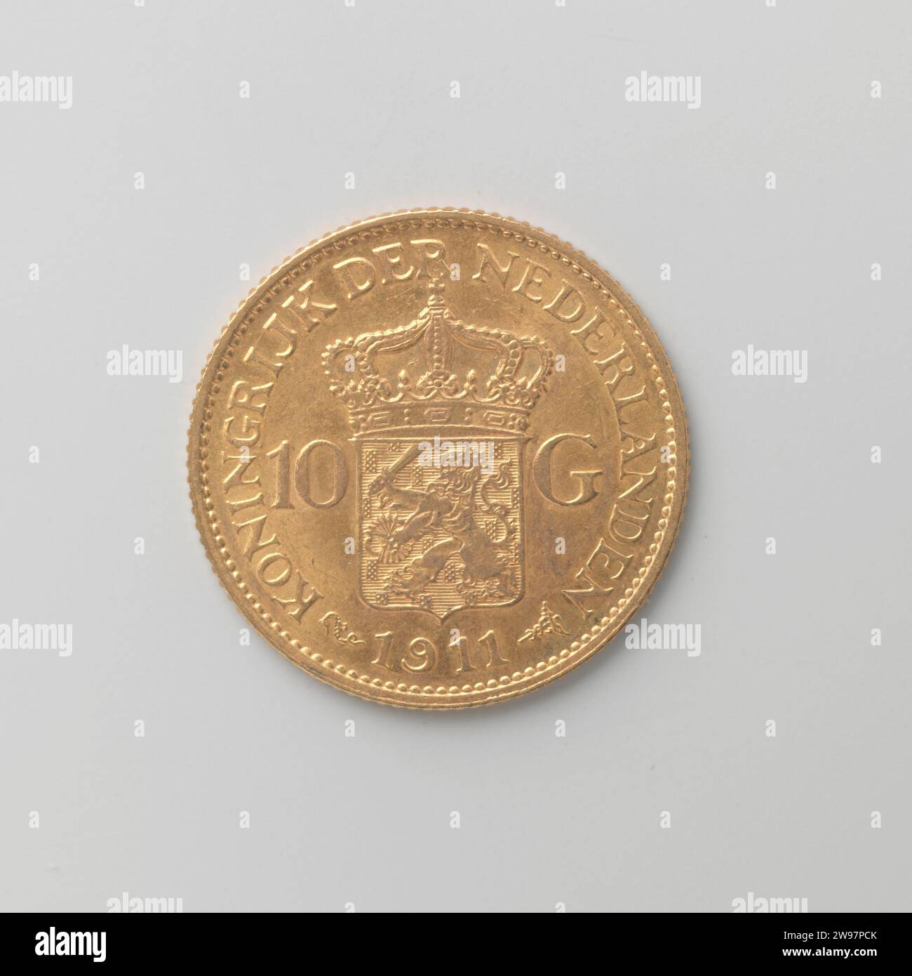 Dutch 10 guilders, 1911, Wilhelmina (Queen of the Netherlands), 1911 ...