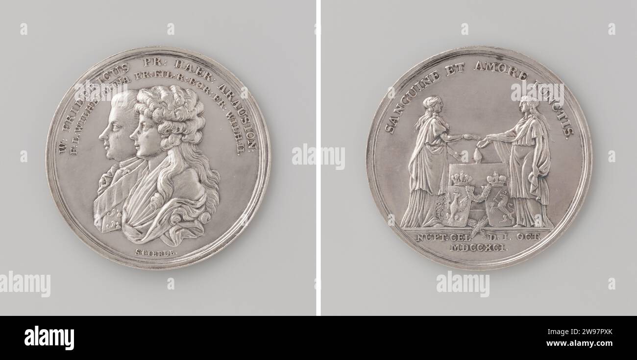 Marriage of Willem Frederik, heir prince of Oranje-Nassau and Fredrika ...