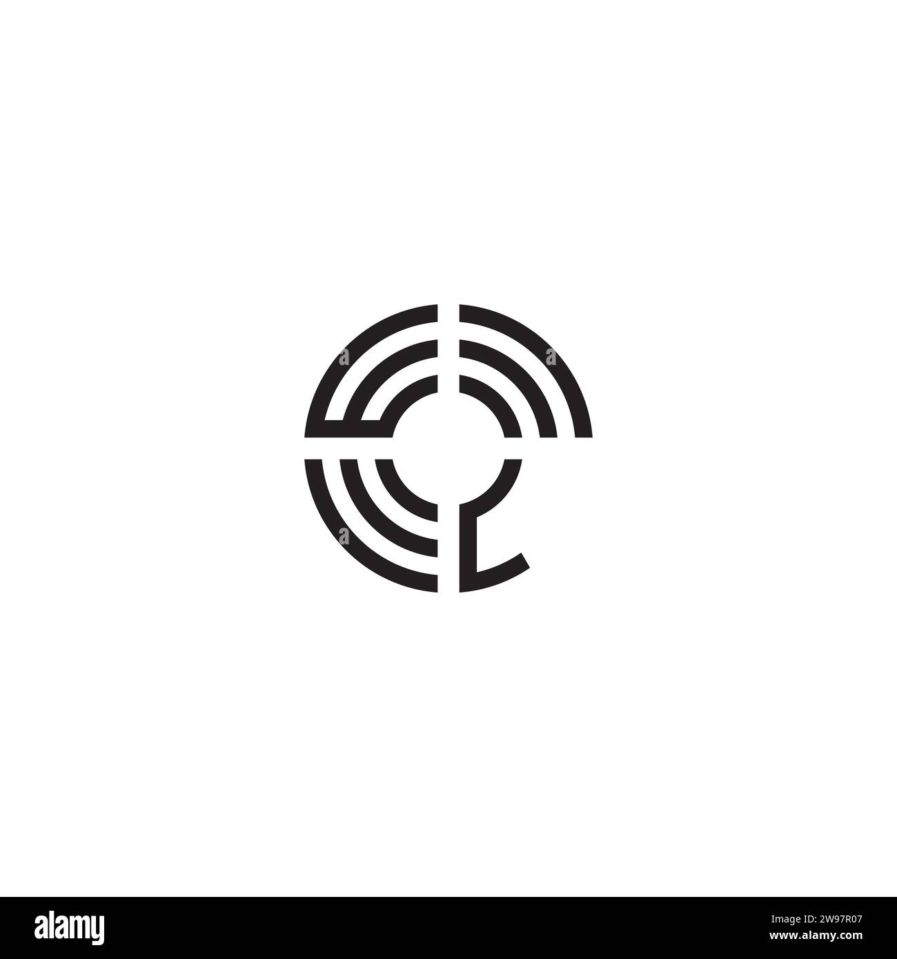 LW circle initial logo concept in high quality professional design that ...