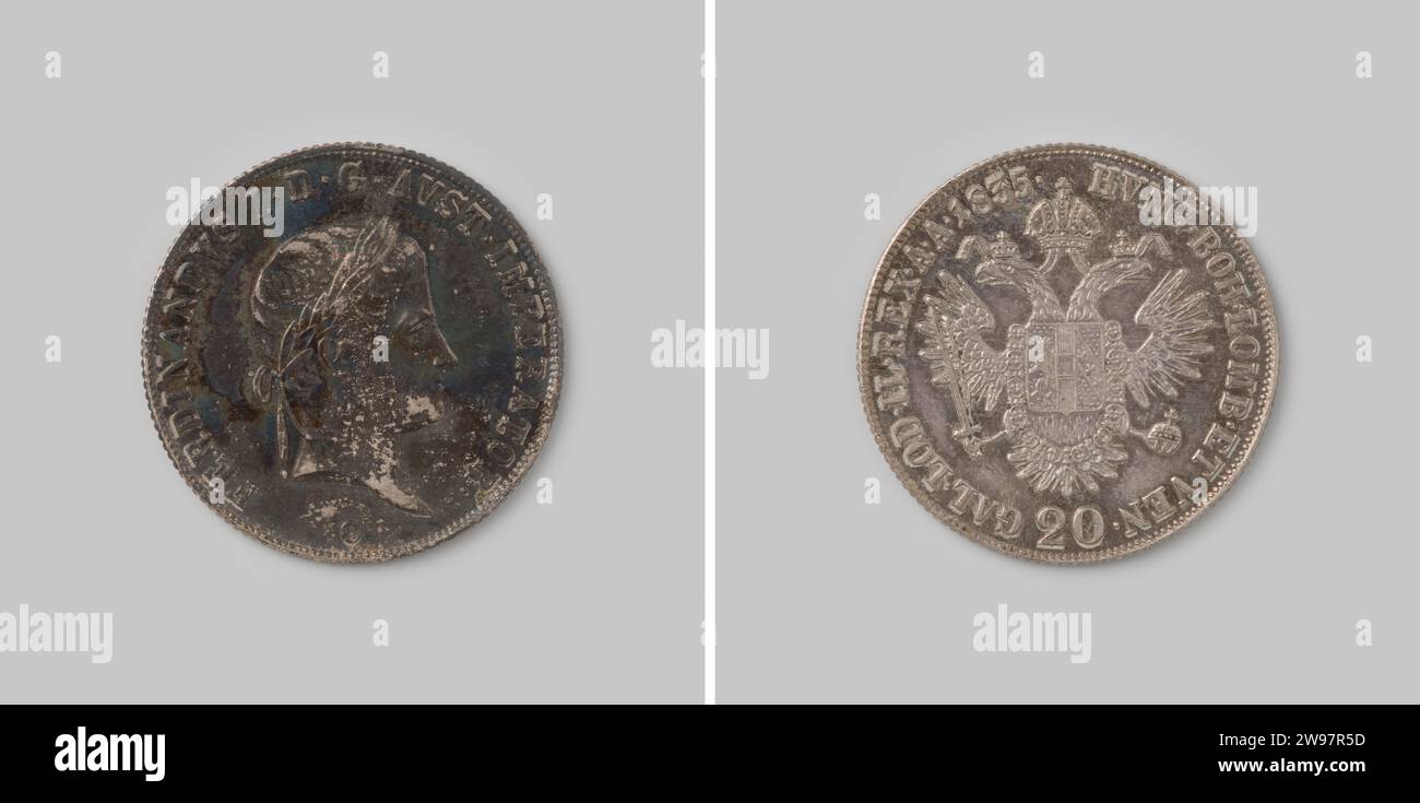 20 Kreuzer from the Empire Austria of Ferdinand, 1835 ,, 1835 coin ...