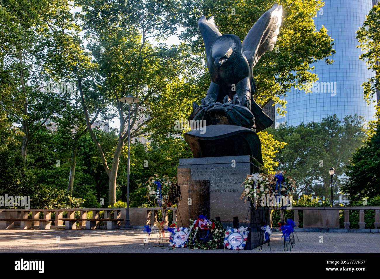 The famous East Coast Memorial, which is a tribute to the fallen in the ...