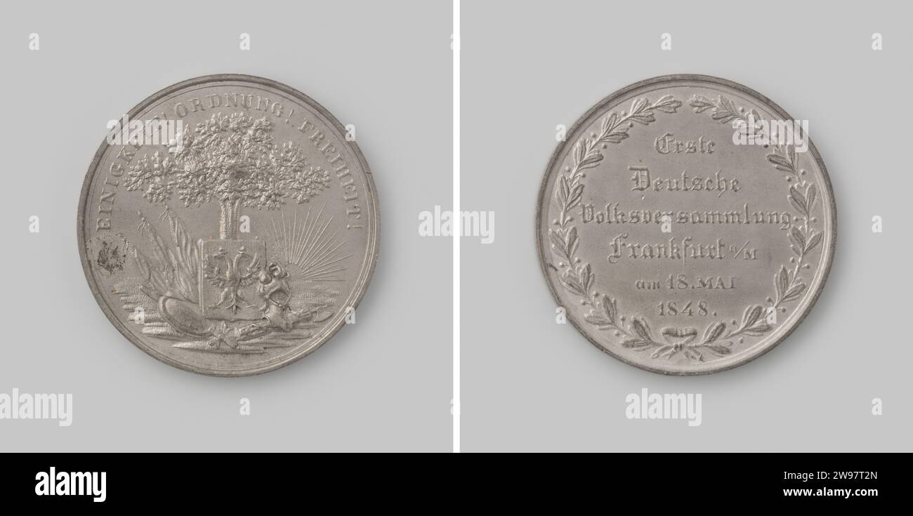 First German national meeting in Frankfurt 1848, 1848 history medal ...