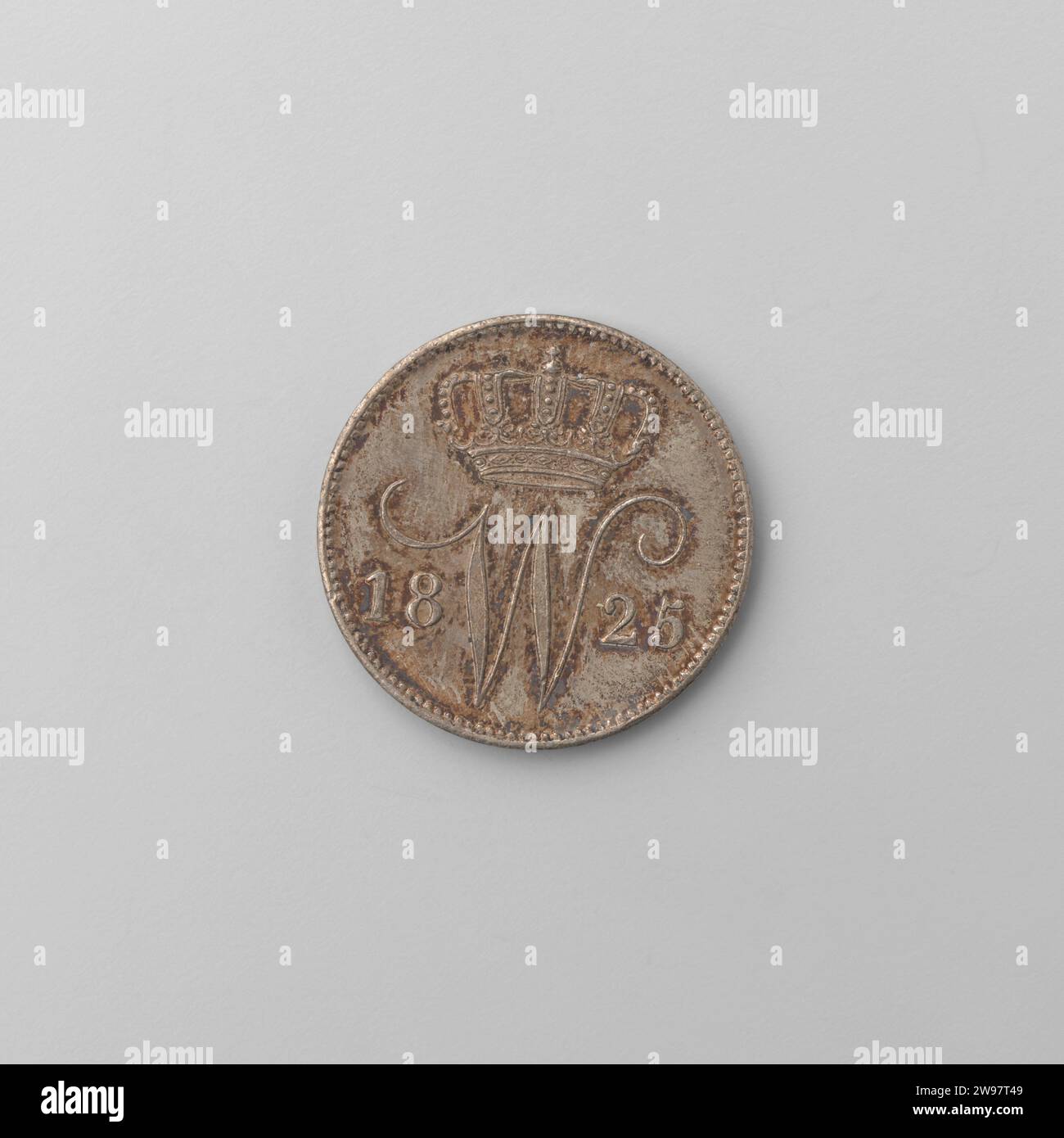 Dutch 25 cents, 1825, Willem I (King of the Netherlands), 1825 coin ...