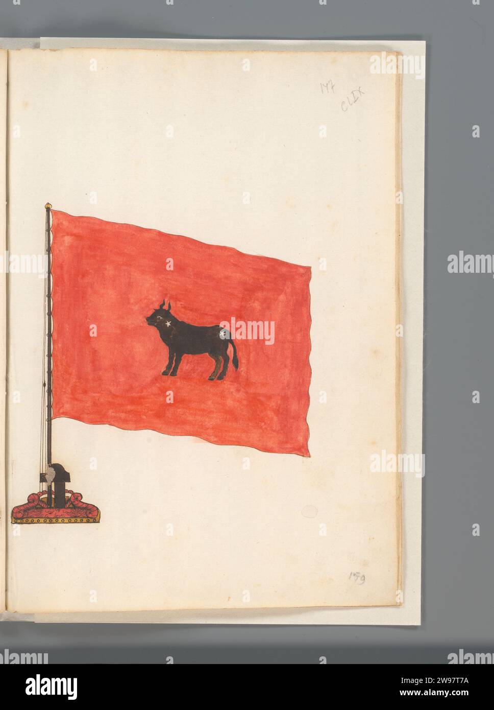 Flag of Edam, Anonymous, 1667 - 1670 drawing Flag of the city of Edam ...
