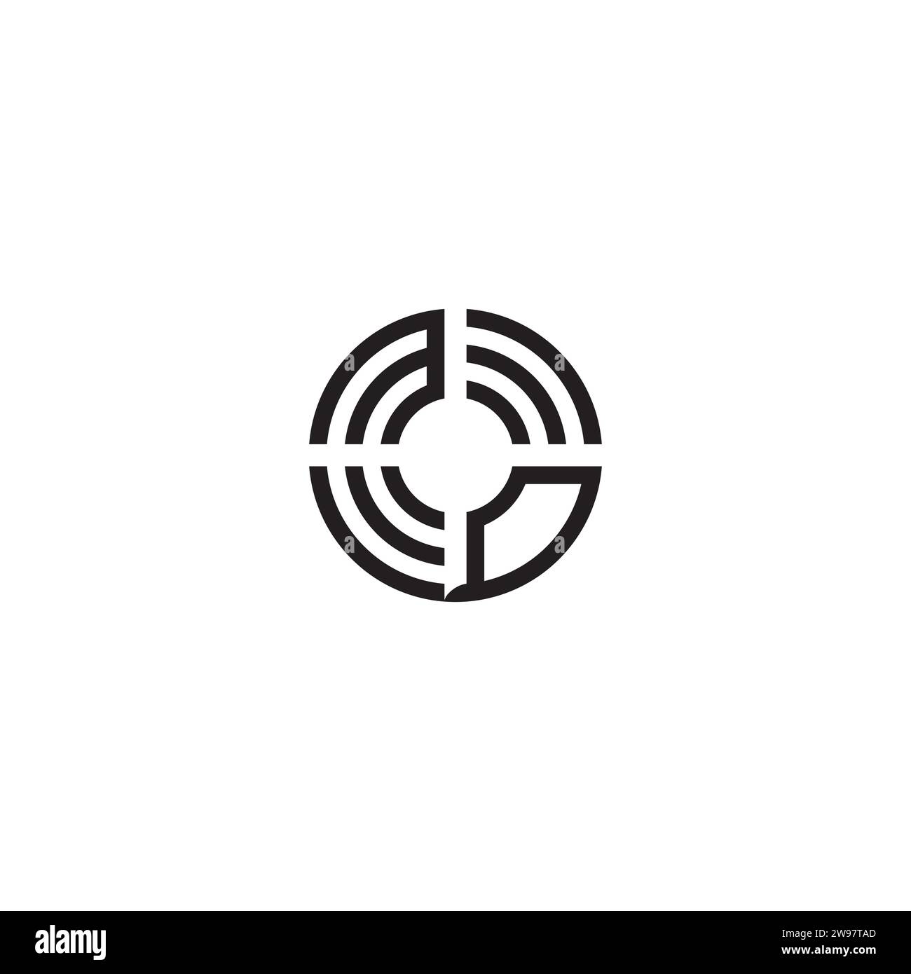 QM circle initial logo concept in high quality professional design that ...