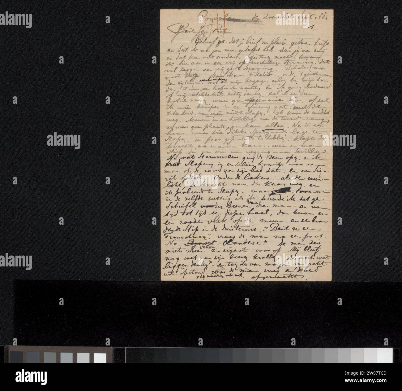 Letter to Jan Veth, Jac van Looij, 1886 letter Córdoba ink writing ...