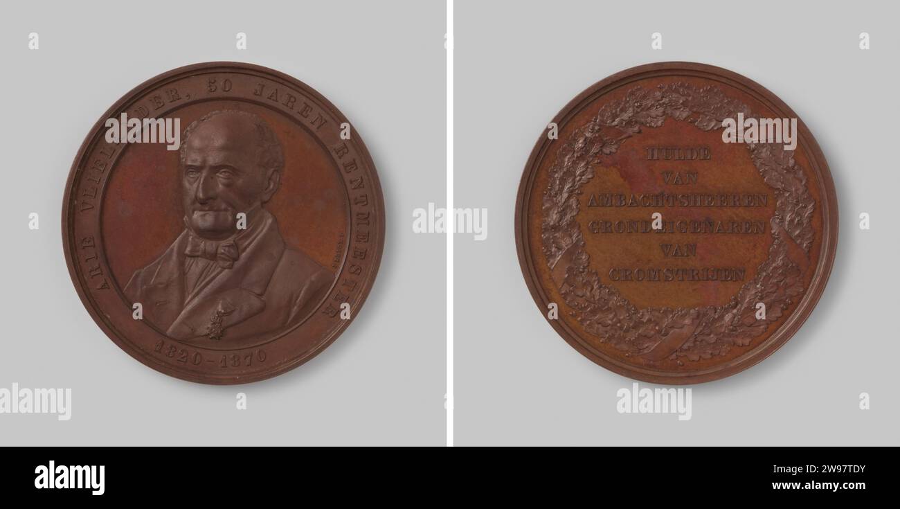 Arie Vlielander Fifty years steward of Cromstrijen 1870, Jacob Samuel ...