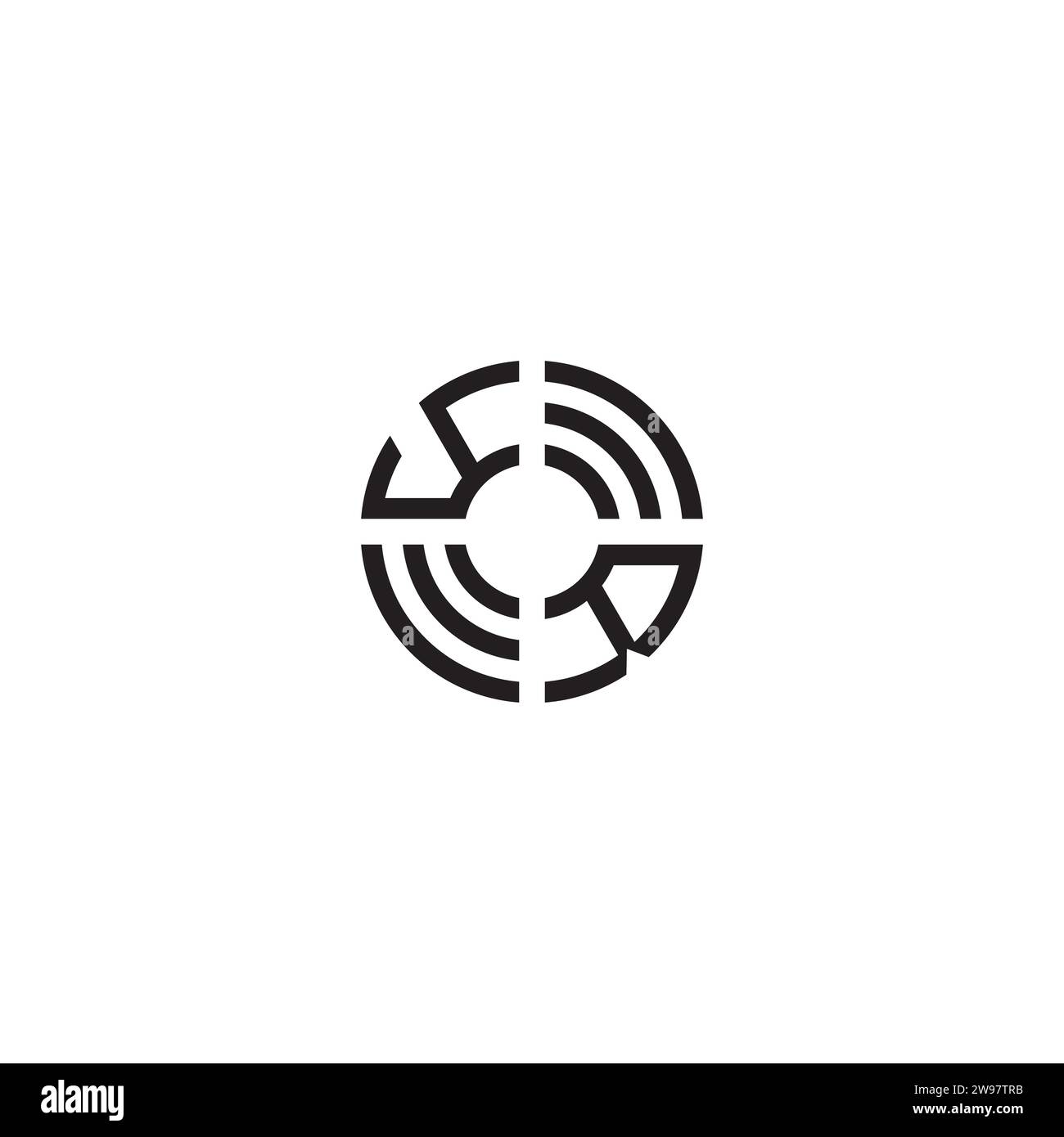 RY circle initial logo concept in high quality professional design that ...