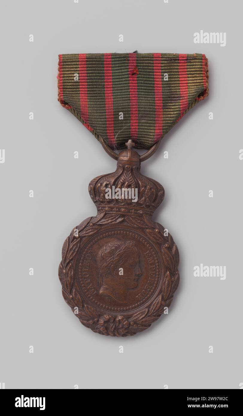 St. Helenaping with green-red ribbon, c. 1857 medal St. Helena Penning ...