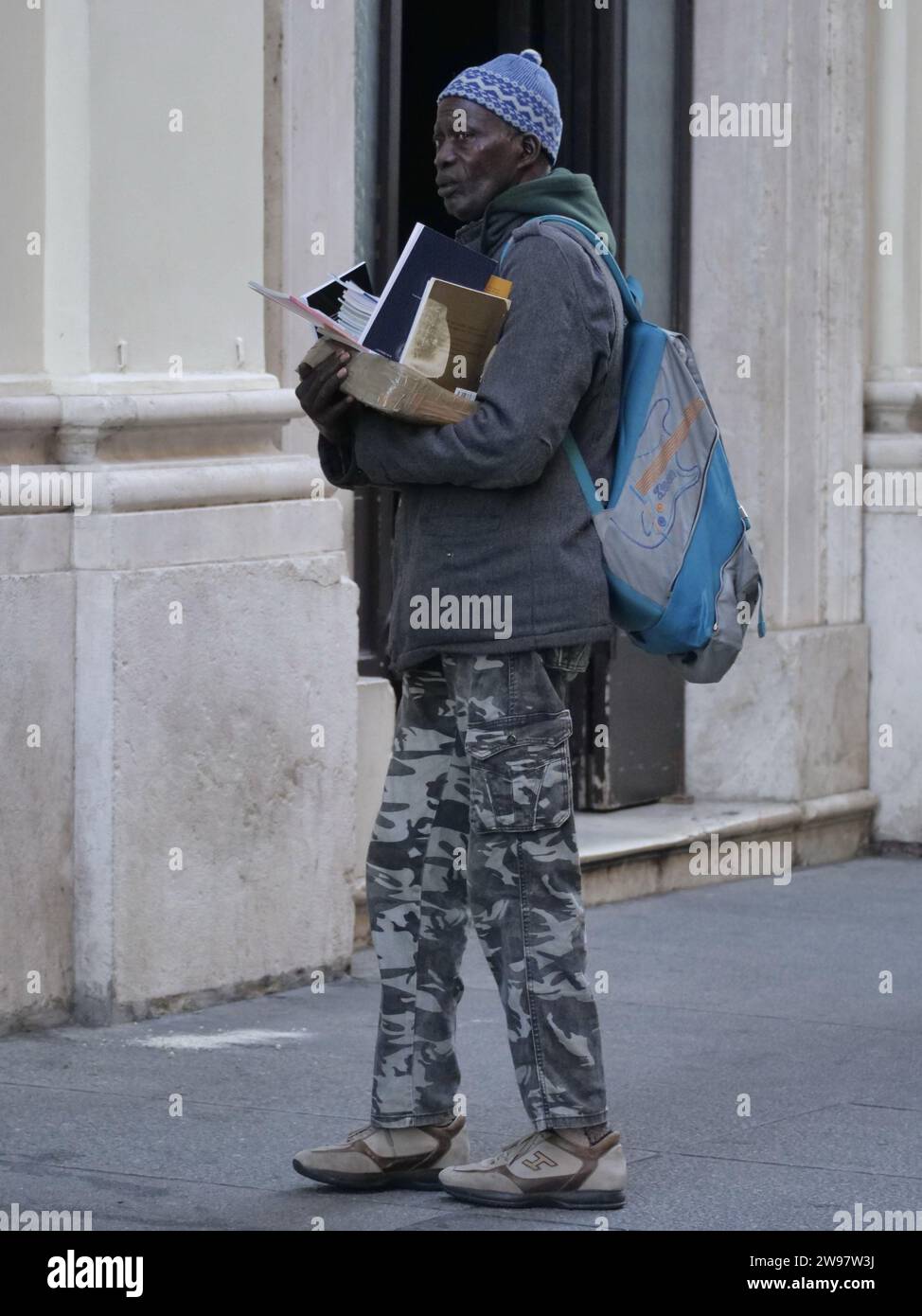 Milan, . 25th Dec, 2023. Due to inflation in 2023 absolute poverty on ...