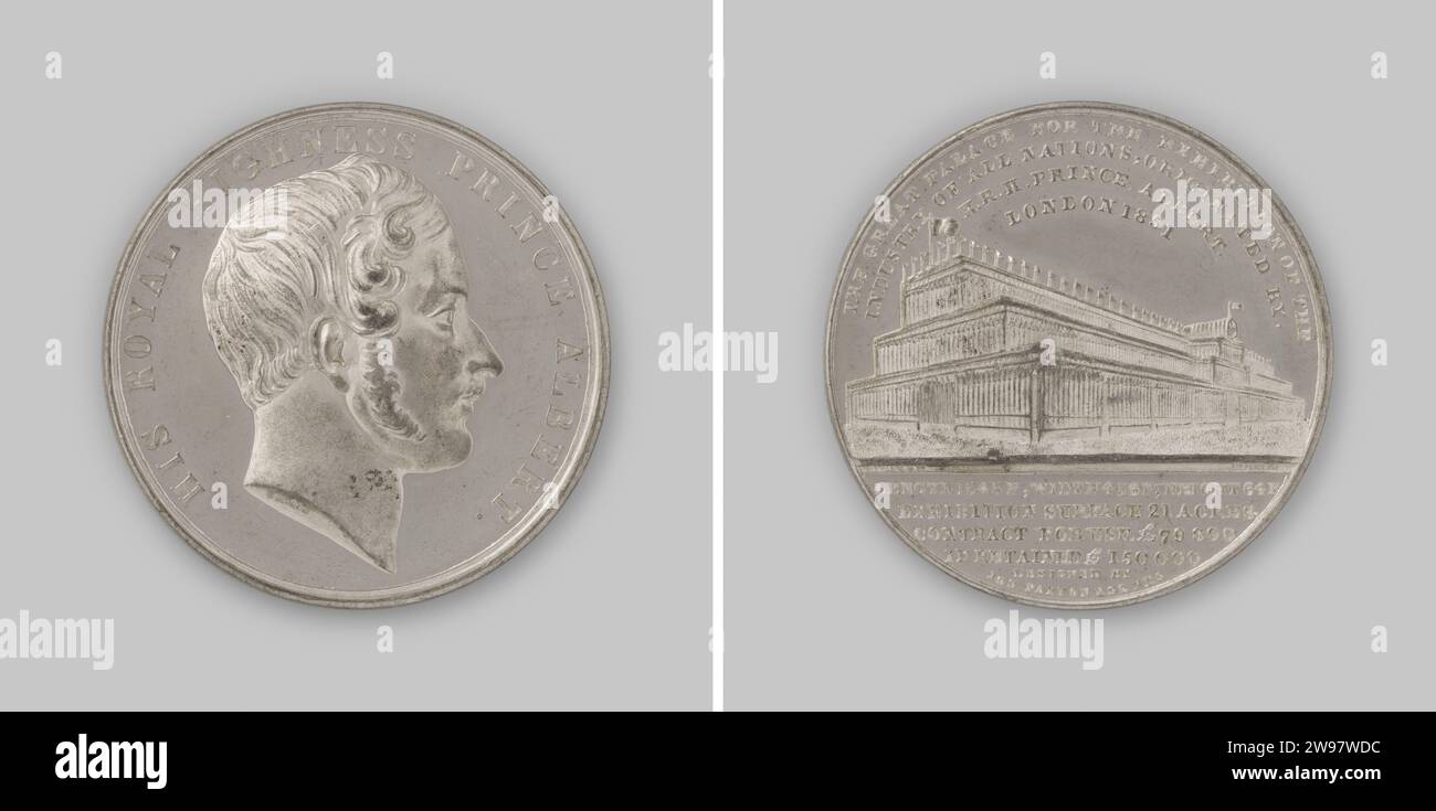 Construction of the Crystal Palace for the international exhibition of ...