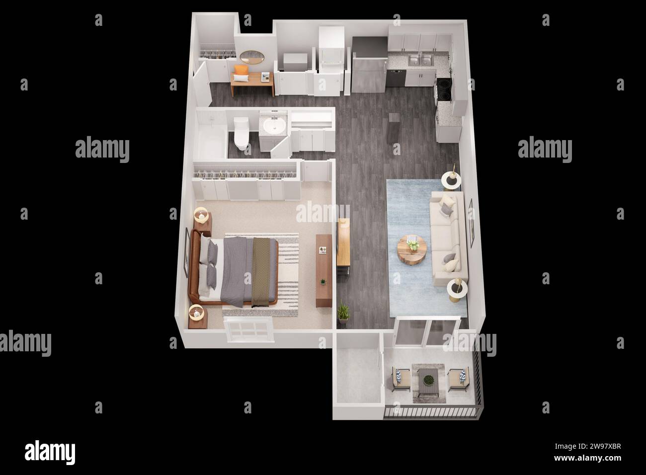 1bhk 2bhk 3bhk and with parking 3D floor plan 3d modelling render ...