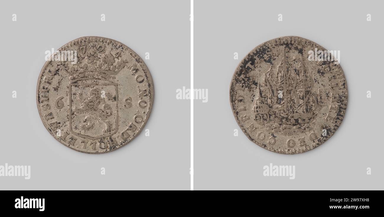Dutch Scheepjeschelling, 1724, Province of Holland, 1724 coin Silver ...