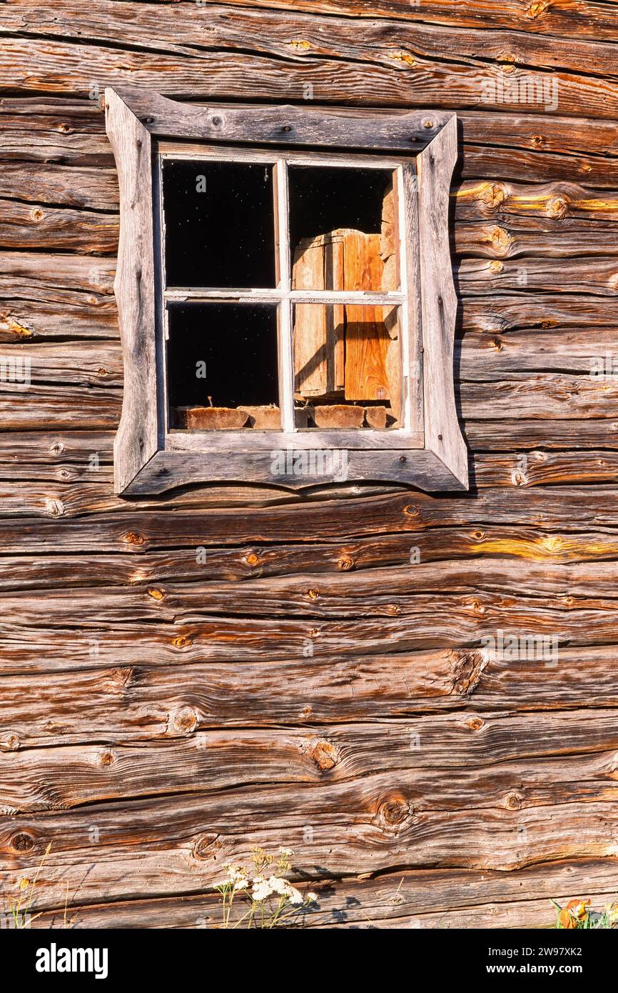 Old timbered barn with a window Stock Photo - Alamy