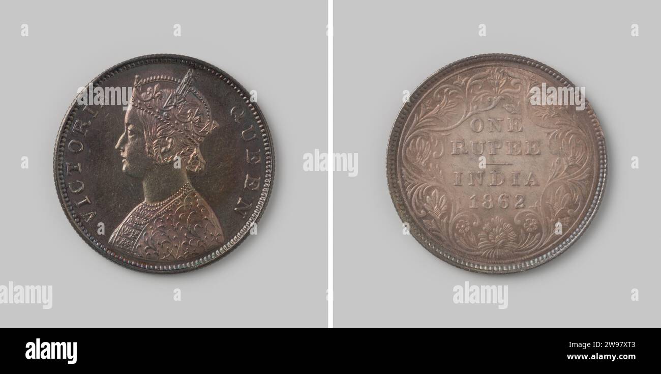Repoie from India of Queen Victoria, 1862 ,, 1862 coin Silver coin ...