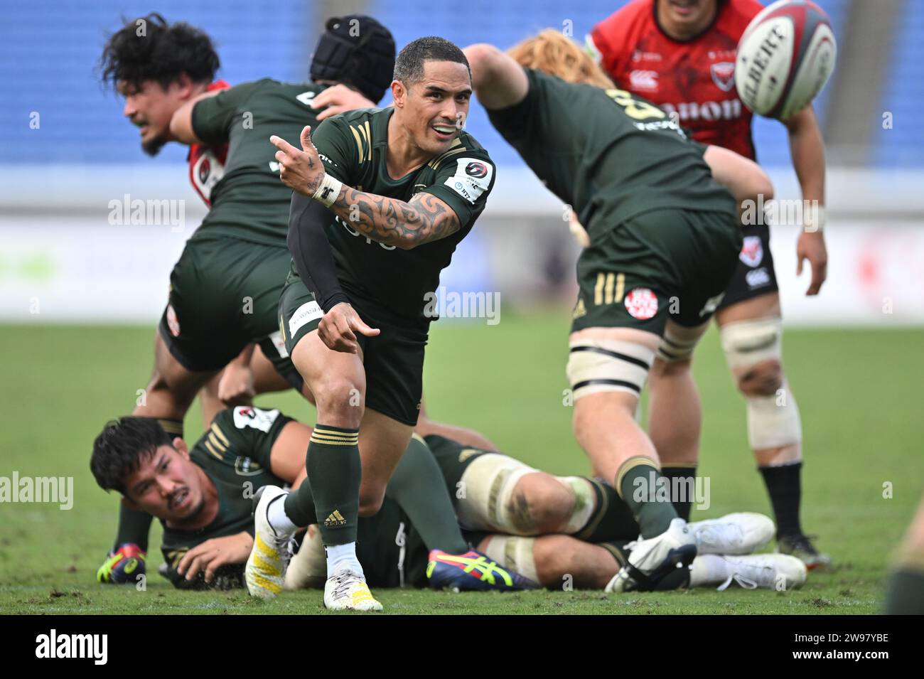 Toyota Verblitz's Aaron Smith during the Japan Rugby League One 2023-24 ...