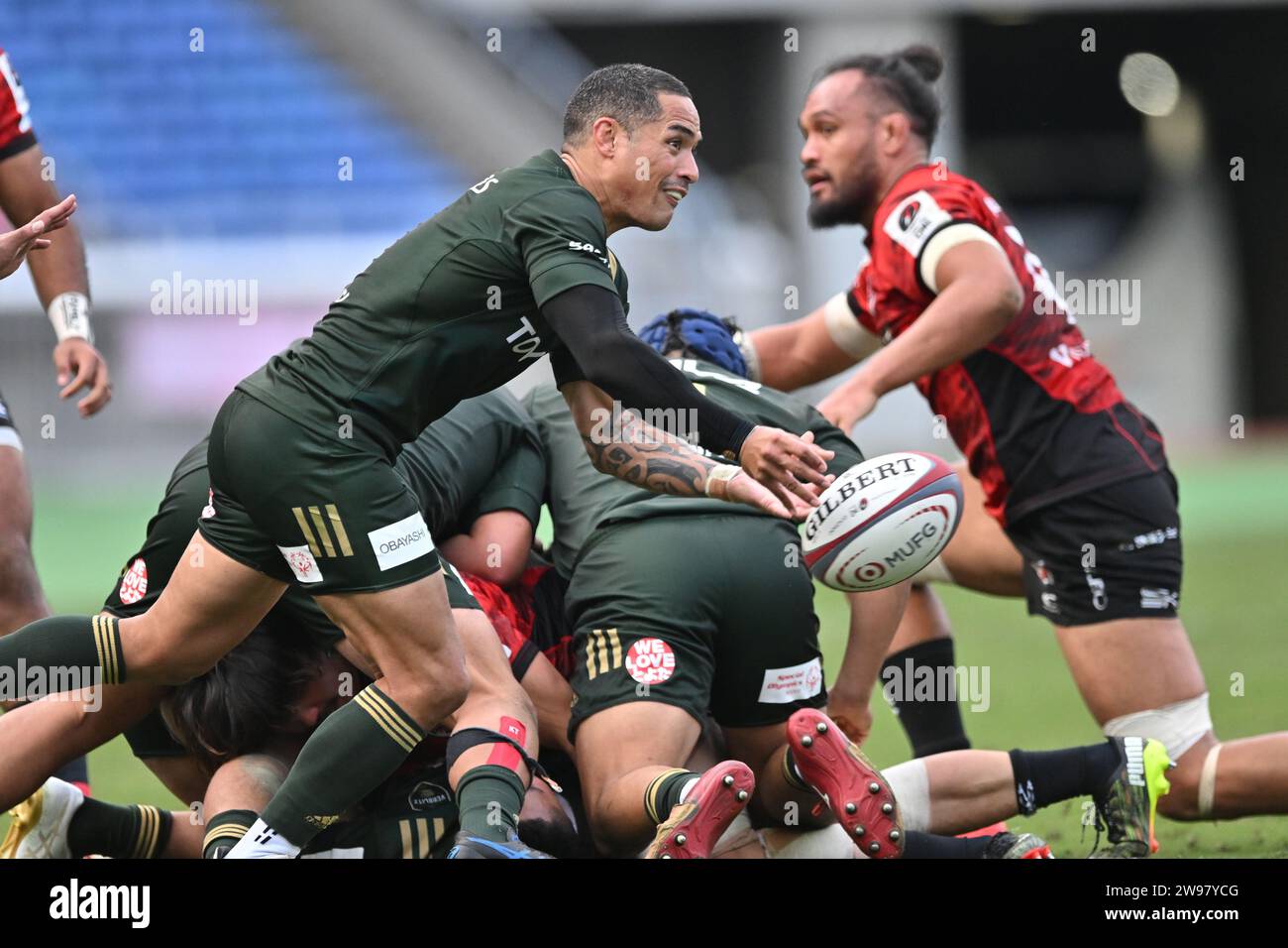 Toyota Verblitz's Aaron Smith during the Japan Rugby League One 2023-24 ...