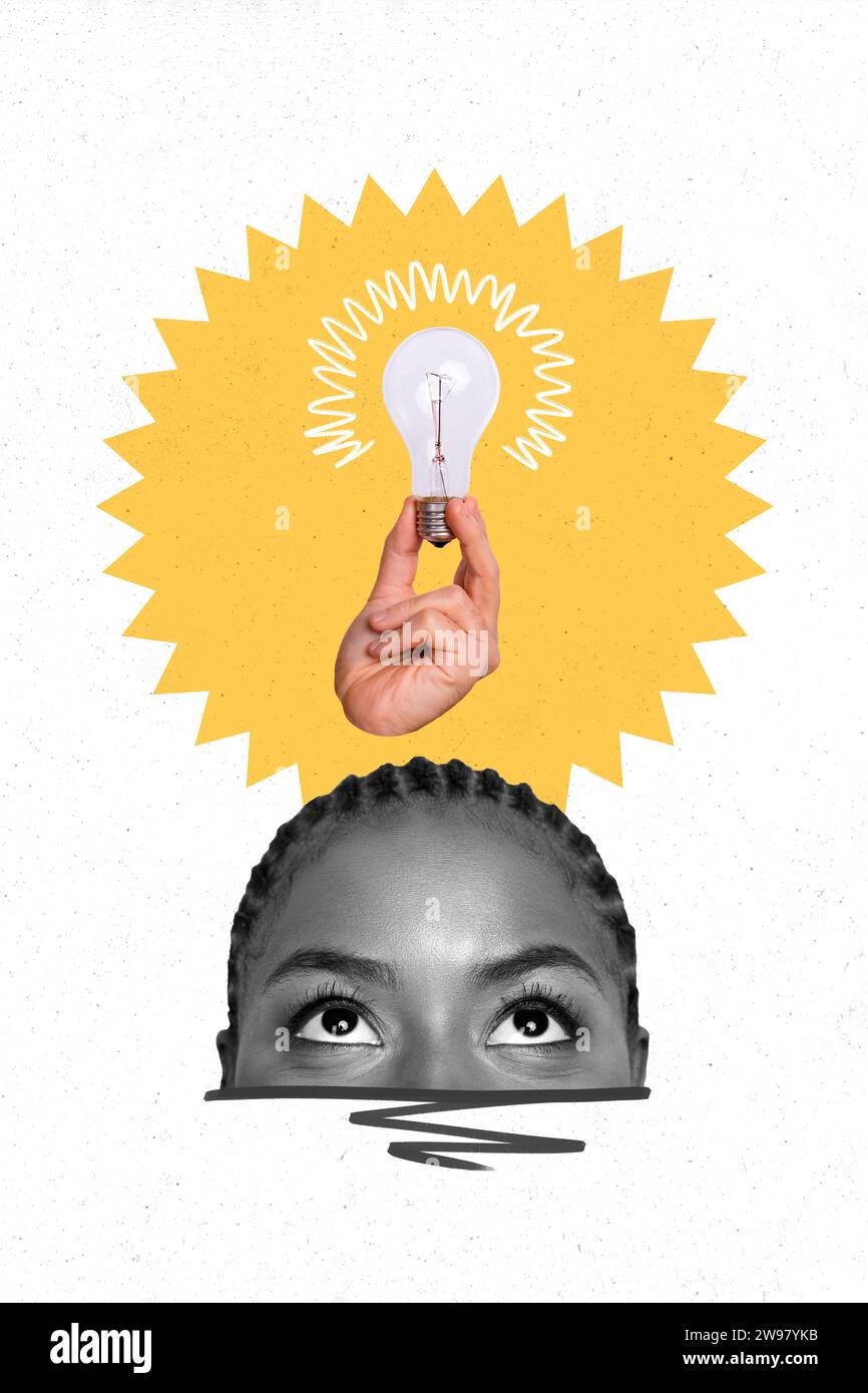 Vertical collage creative black white effect beautiful young lady eyes ...