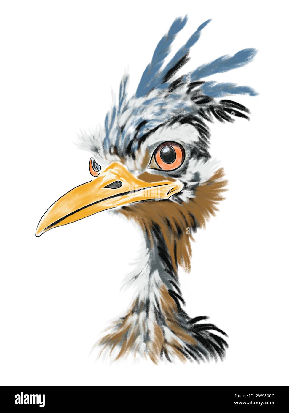 Fictional cartoon character digital drawing. Color illustration for ...