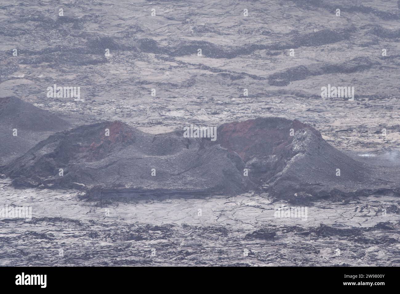 An aerial view of the summit of Kilauea Volcano in Hawaii Volcanoes ...