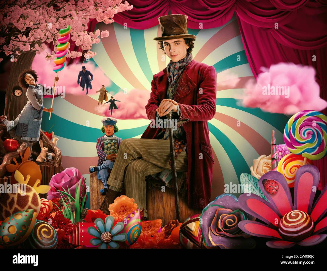 TIMOTHEE CHALAMET in WONKA (2023), directed by PAUL KING. Credit: WARNER BROS. / Album Stock ...