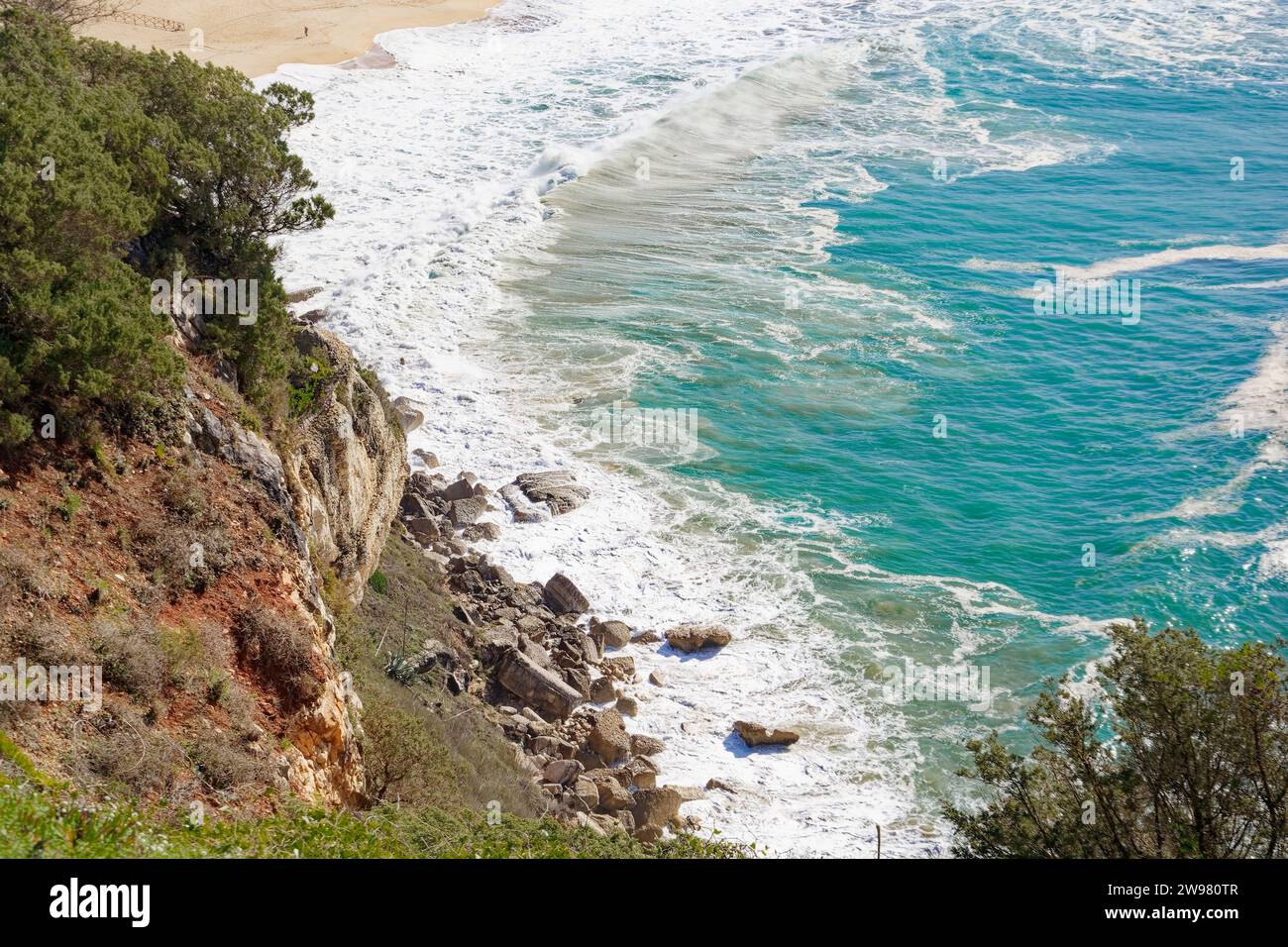 Aerial view of a picturesque landscape featuring a steep hill ...