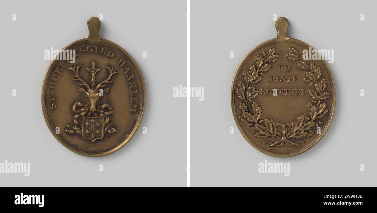 Price medal of the Sint Hubertus guild in Haarlem (1890) ,, 1890 ...