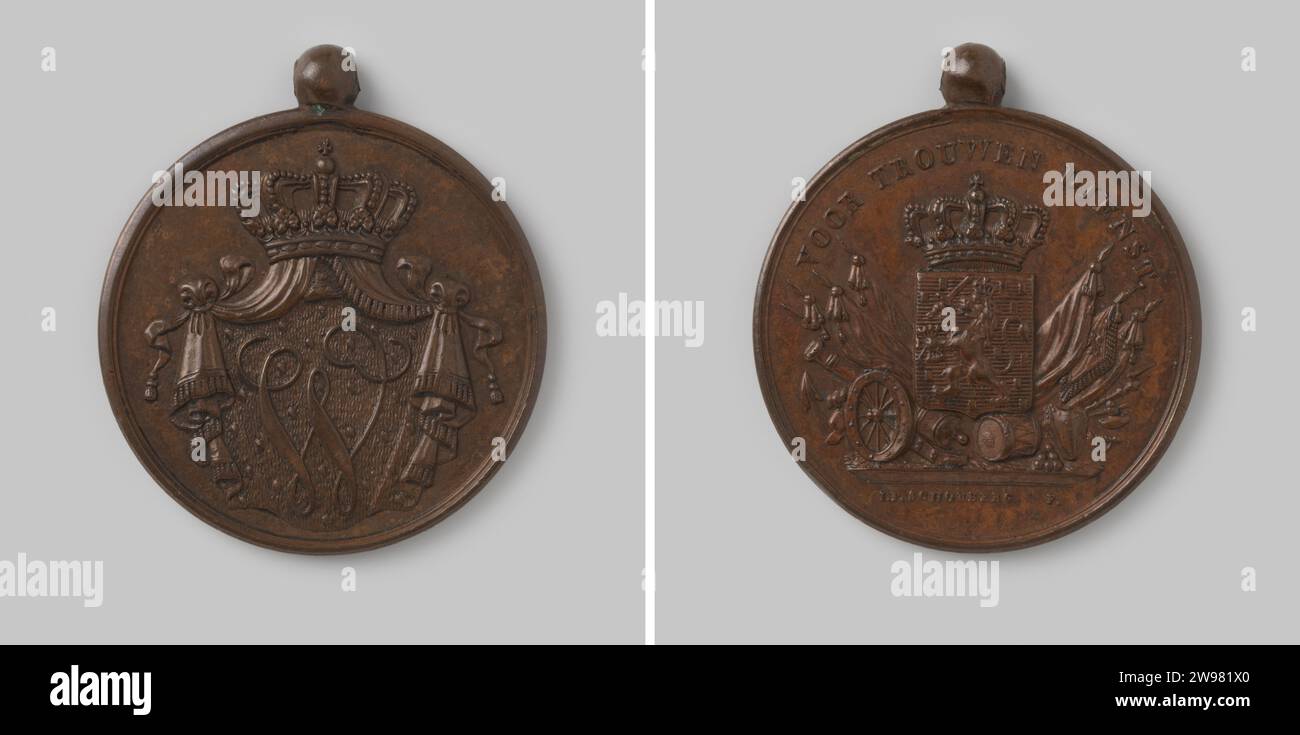 Medal for loyal service at the Army, Johannes Petrus Schouberg, 1830 ...