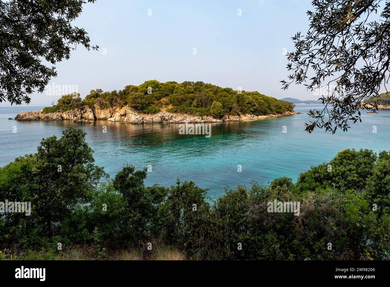 Beautiful Landscape of Agia Paraskevi island, Perdika, Sivota, Greece ...
