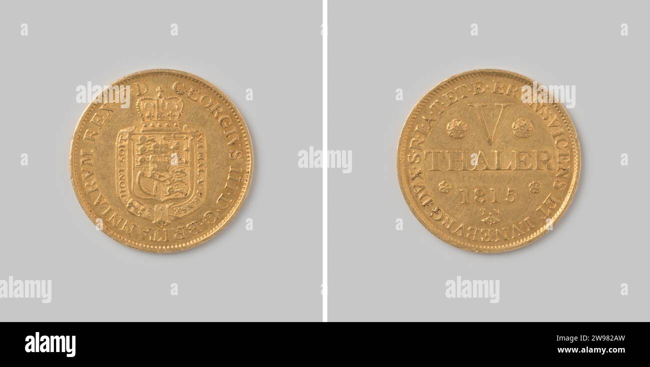 Five taler from the Kingdom of Hanover of Georg III, 1815 ,, 1815 coin ...