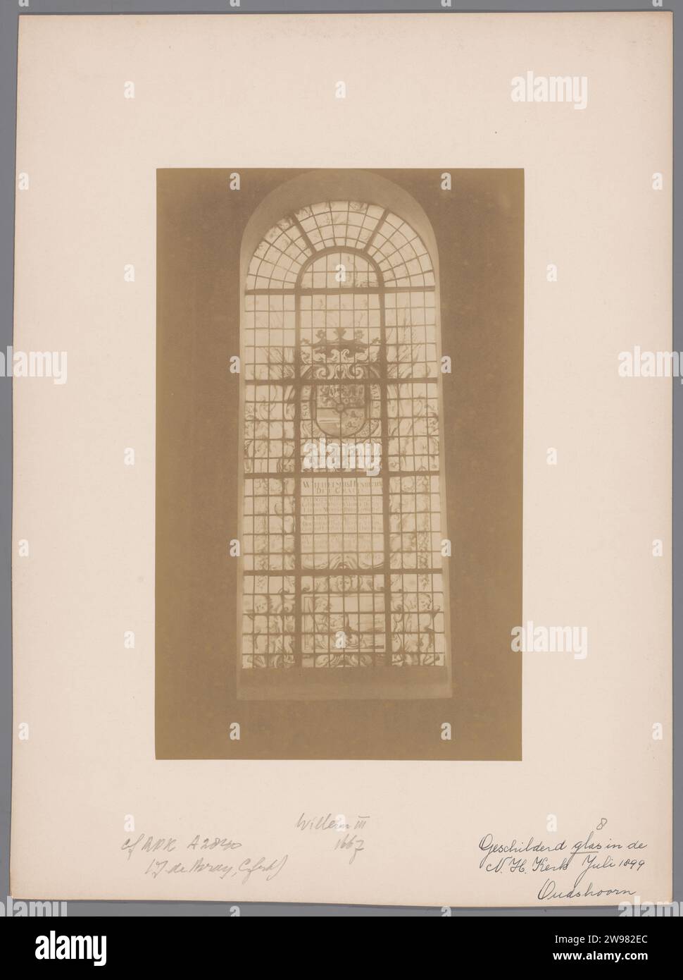 Painted window in the Oudshoornse church in Oudshoorn, Anonymous ...