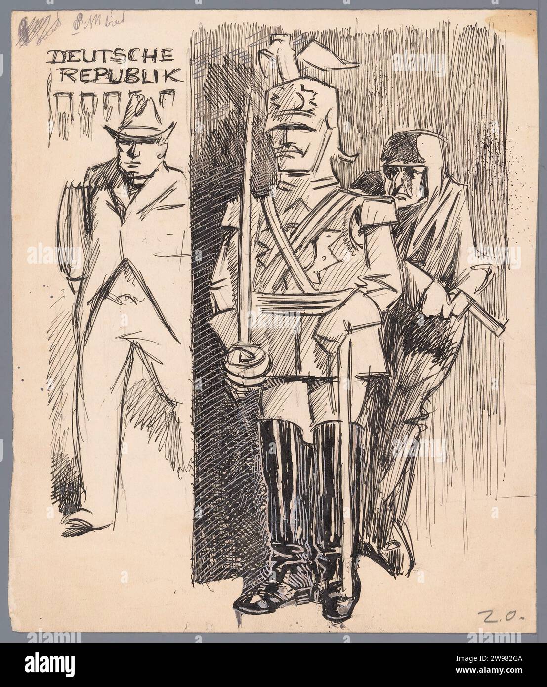 Ambush in Germany, Patricq Kroon, 1900 - 1940 drawing In the German ...
