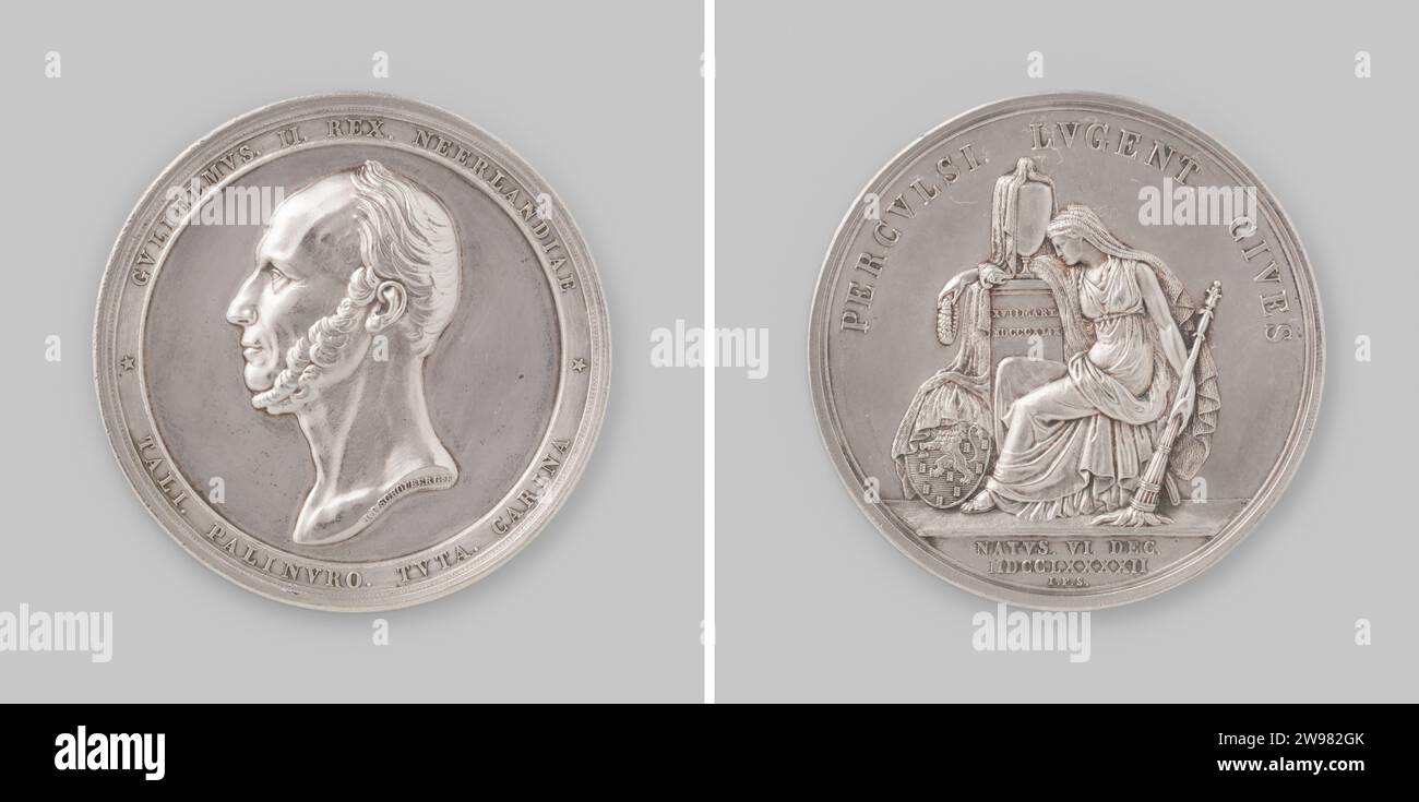 Death of Willem II, King of the Netherlands, Johannes Petrus Schouberg ...