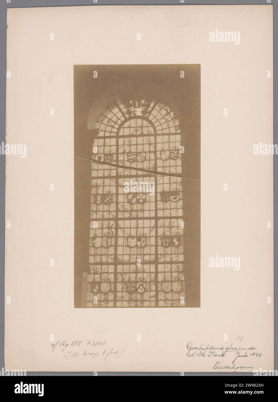 Painted window in the Oudshoornse church in Oudshoorn, Anonymous ...