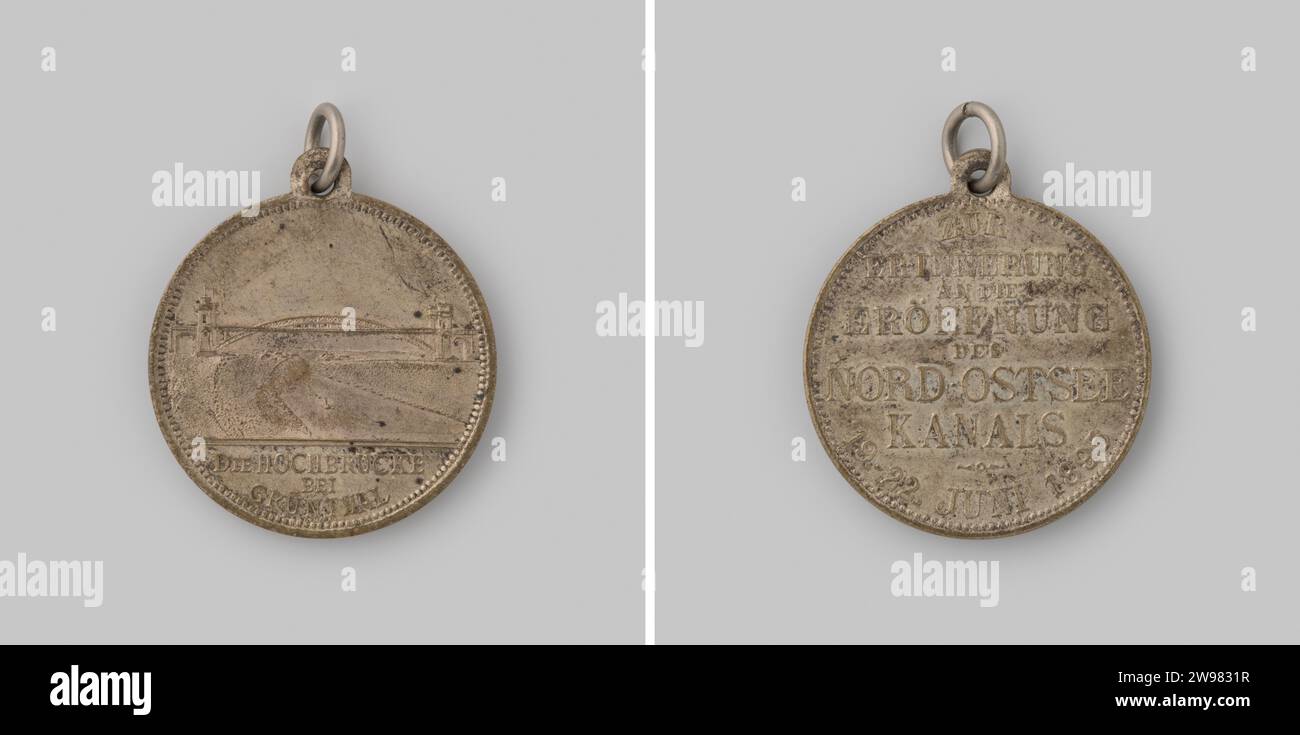 Opening of the North-East Sea Canal 1895, Lauer, 1895 history medal ...