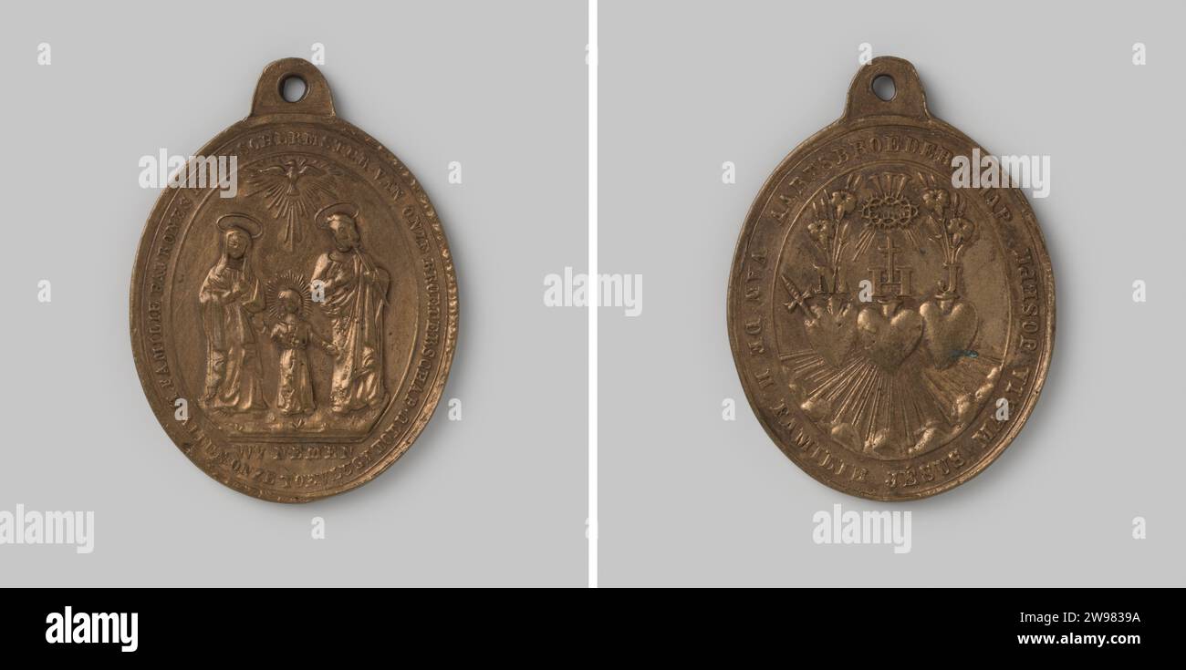 Religious carrying sign of the arch brotherhood of the Holy Family ,, c ...