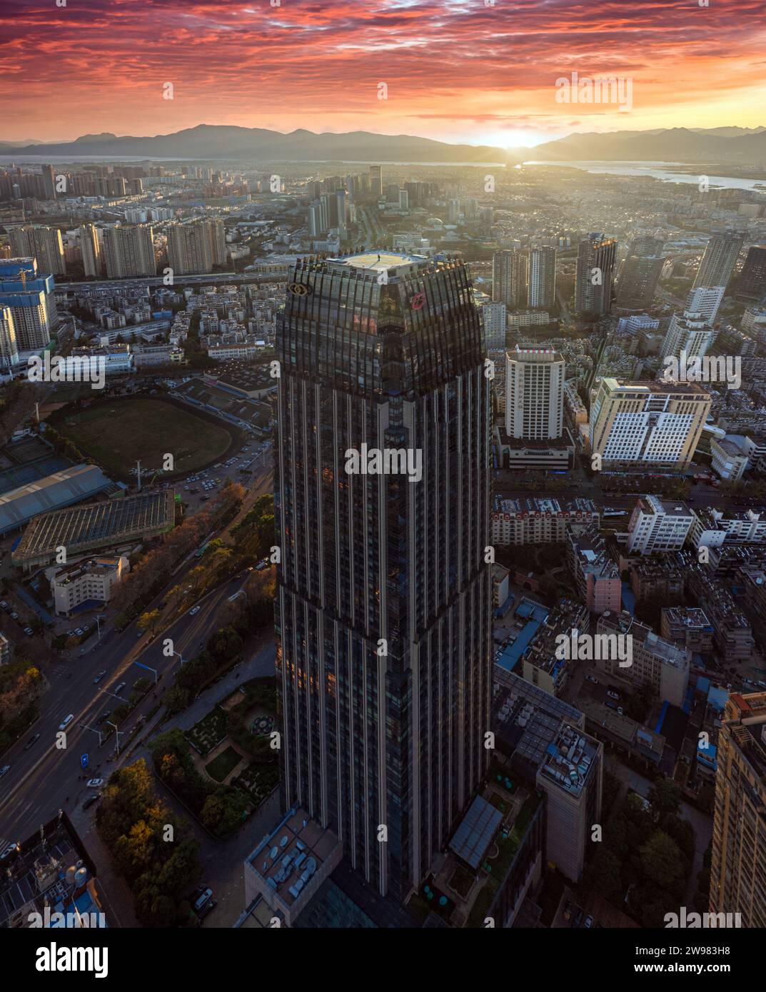 Aerial view of Kunming, Yunnan capital in China Stock Photo - Alamy