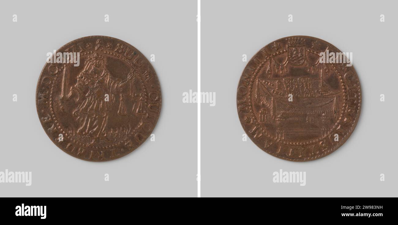 Calculation medal from Middelburg for the Court of Audit of Zeeland ...