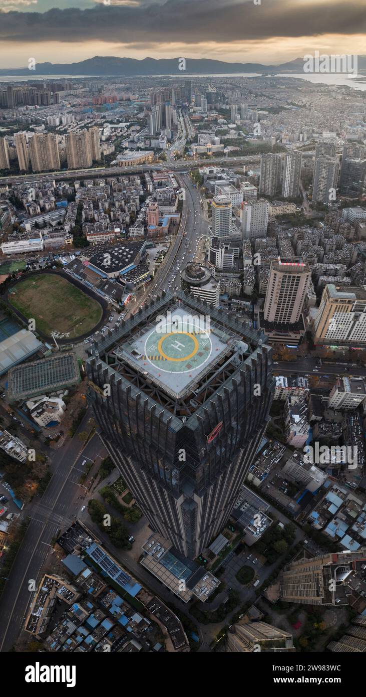 Aerial view of Kunming, Yunnan capital in China Stock Photo - Alamy