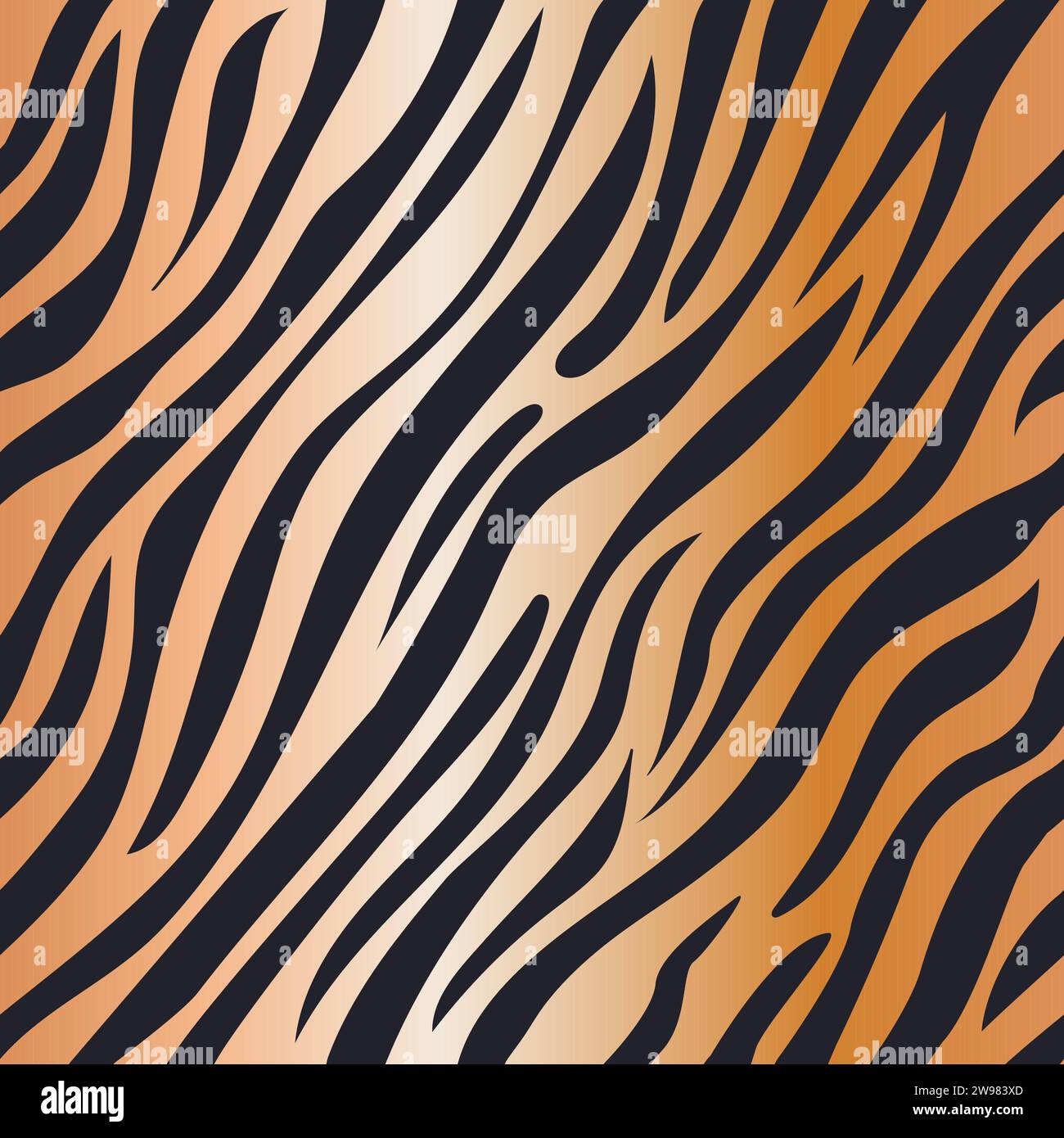 tiger, seamless animalistic pattern. Abstract illustration, black and ...