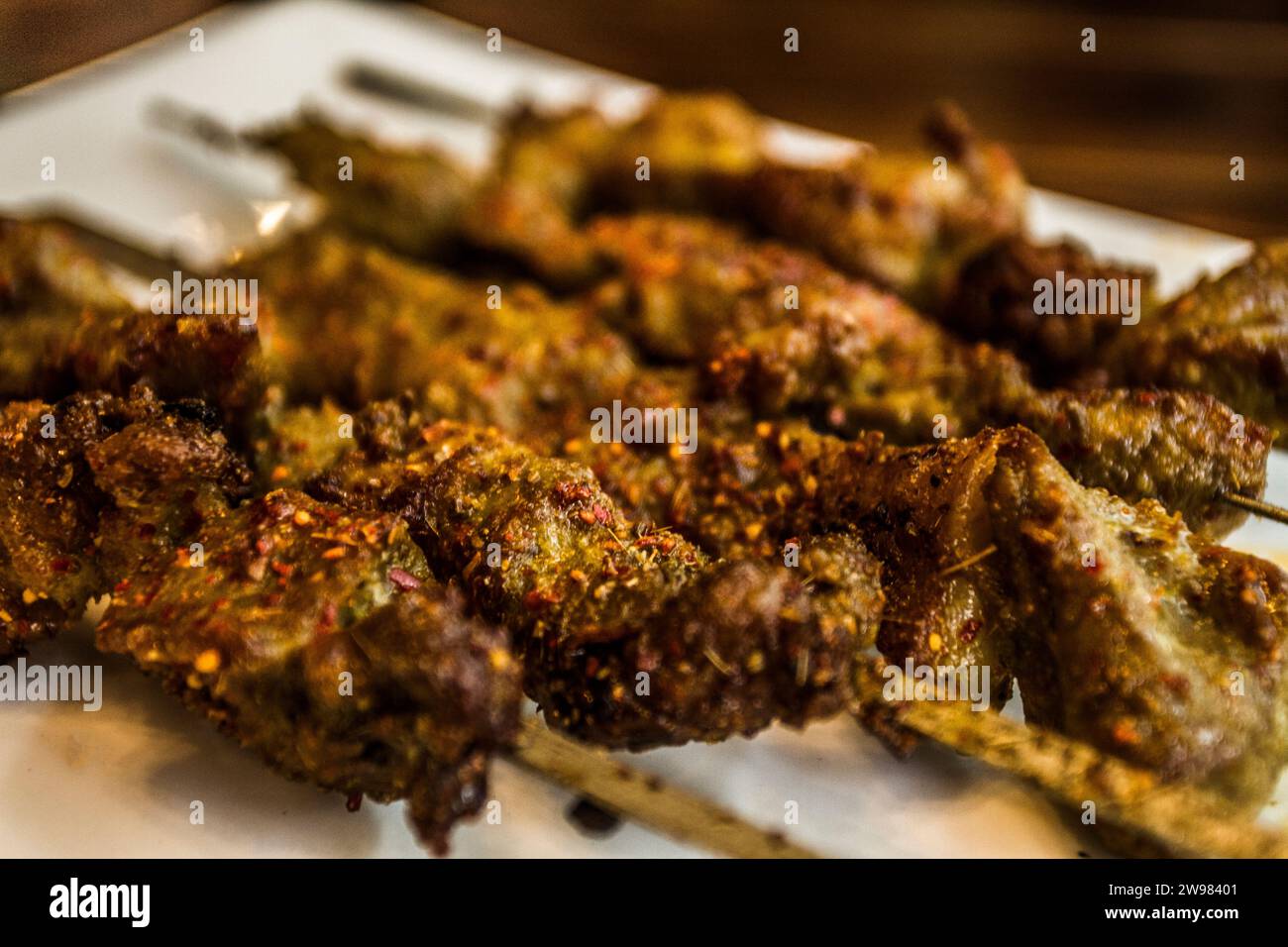 Mutton skewers spices hi-res stock photography and images - Alamy