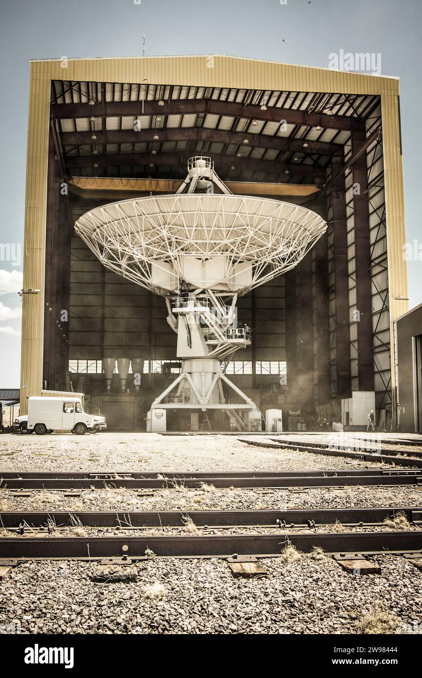 Radio telescope array in the desert Stock Photo - Alamy
