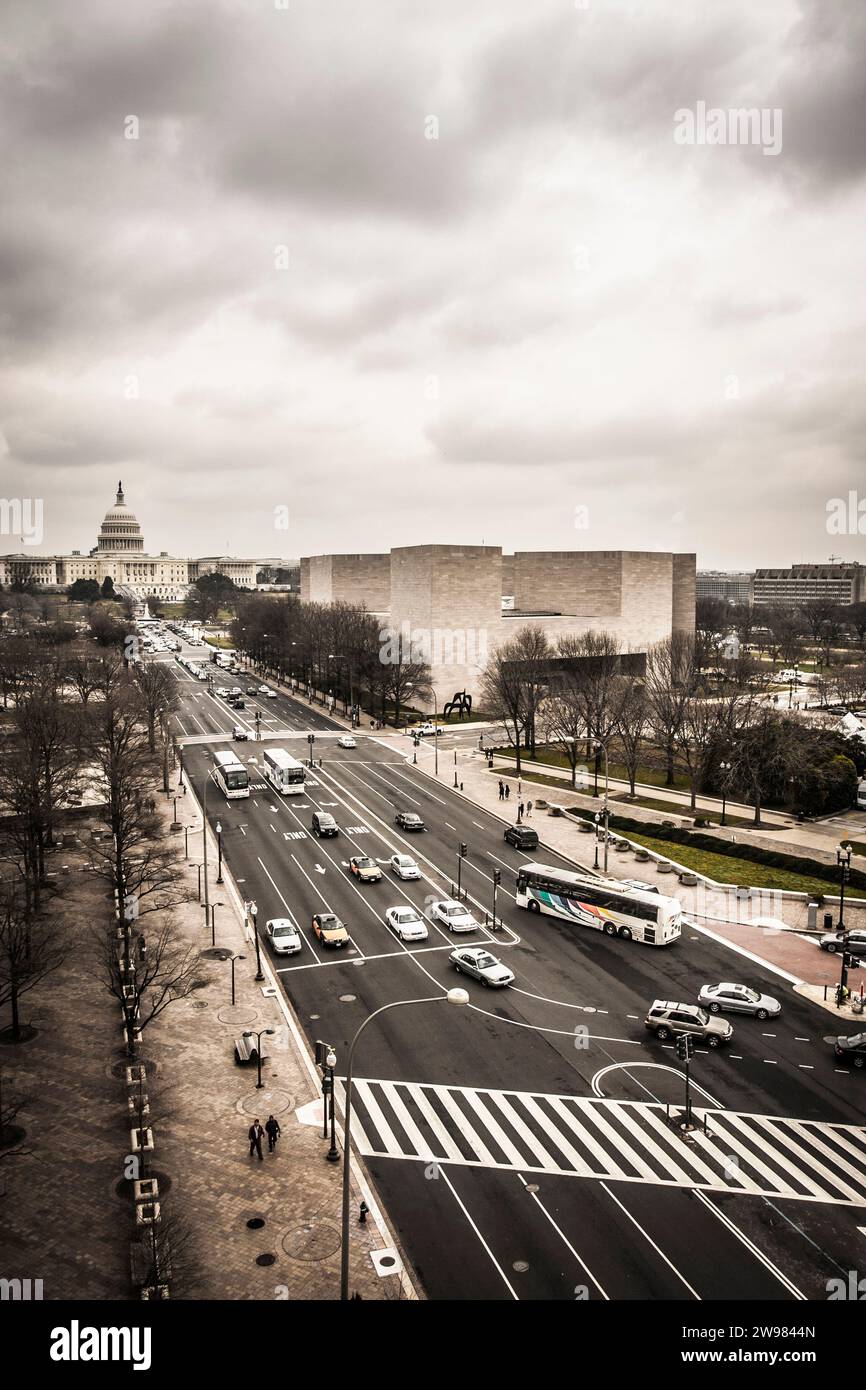 Washington dc city street bus hi-res stock photography and images - Alamy