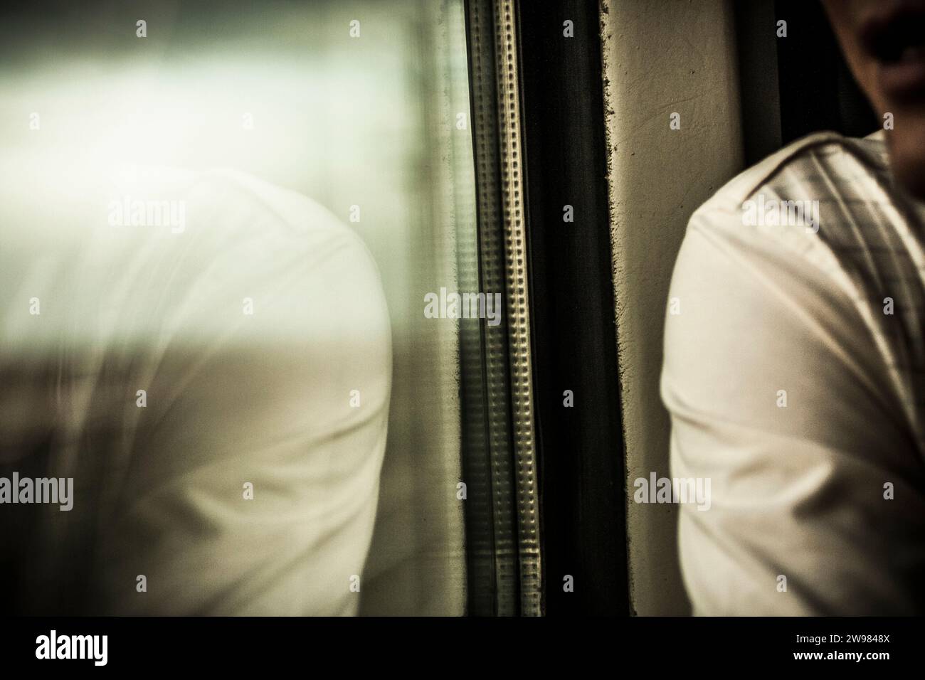 Man reflection train window hi-res stock photography and images - Alamy